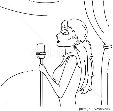 Girl Singing Sketch
