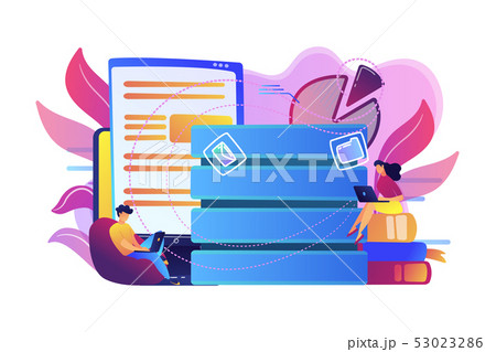 Data entry concept vector illustration.のイラスト素材 [53023286] - PIXTA
