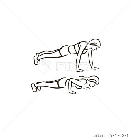 Fitness exercise work out illustration vector...のイラスト素材 [53170071] - PIXTA