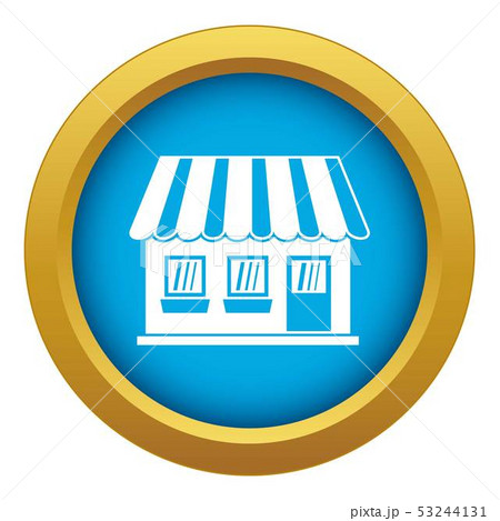 Shop icon blue vector isolatedのイラスト素材 [53244131] - PIXTA