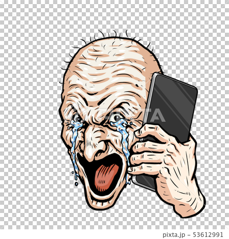 A crying cry tears smartphone - Stock Illustration [53612991] - PIXTA
