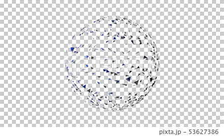 Sphere made of CG particle triangle - Stock Illustration [53627386] - PIXTA