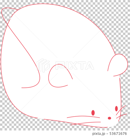 Mouse (red line) - Stock Illustration [53671676] - PIXTA