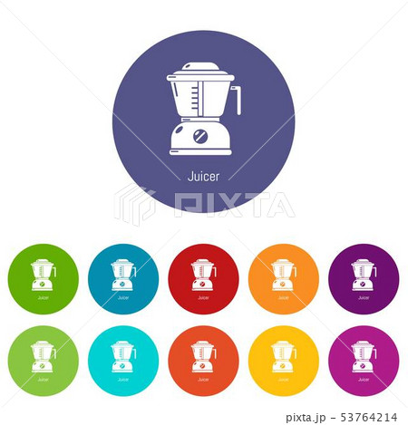 Juicer icons set vector colorのイラスト素材 [53764214] - PIXTA