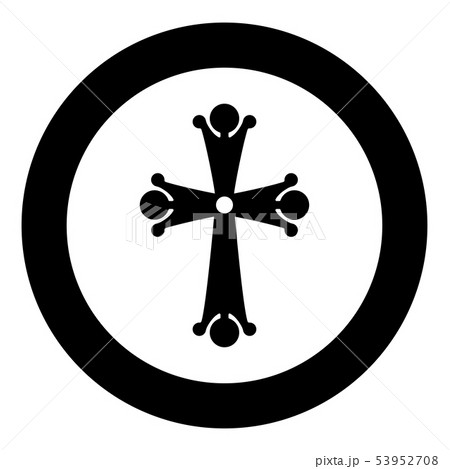 Four pointed cross drop shaped Cross monogram のイラスト素材 [53952708] - PIXTA