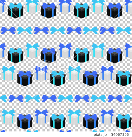 Seamless pattern of present box blue & light blue - Stock Illustration ...