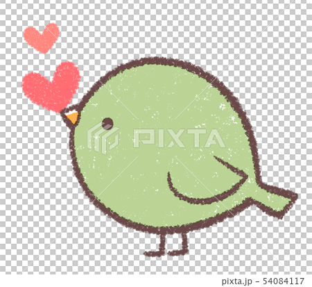 Little Bird Green-Heart - Stock Illustration [54084117] - PIXTA