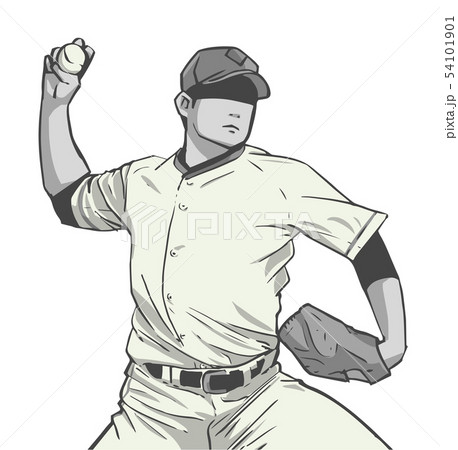 Illustration of japanese baseball playerのイラスト素材 [54101901] - PIXTA