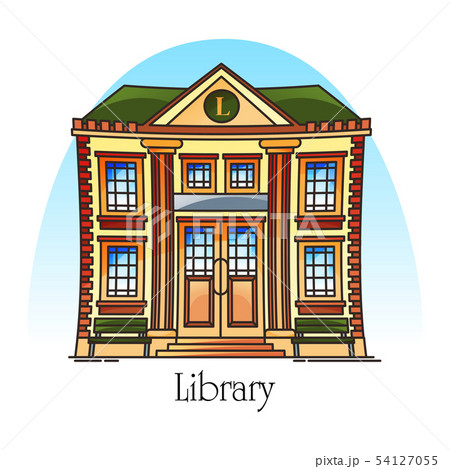 Library Building Vector