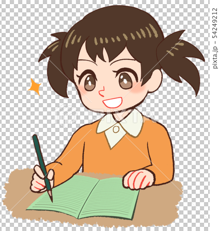 Children taking notes green notes - Stock Illustration [54249212] - PIXTA