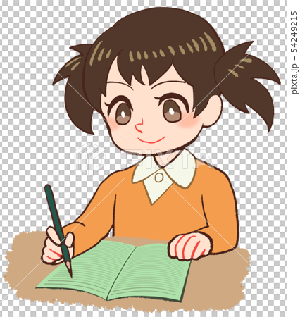 Children taking notes green notes - Stock Illustration [54249215] - PIXTA