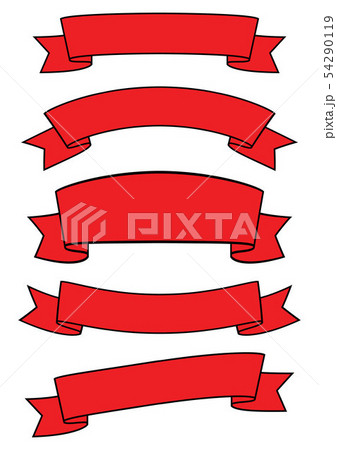 set of red arch banner icon,のイラスト素材 [54290119] - PIXTA