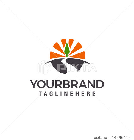 road tree Logo Design Templateのイラスト素材 [54296412] - PIXTA