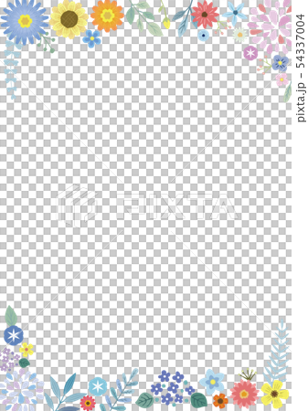Flower frame (vertical) - Stock Illustration [54337004] - PIXTA