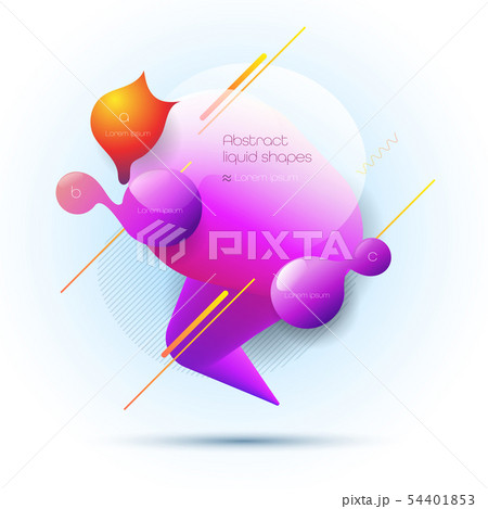Futuristic trendy dynamic pattern elementsのイラスト素材 [54401853] - PIXTA
