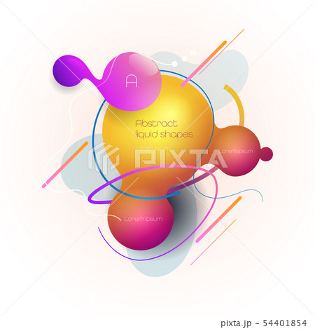 Futuristic trendy dynamic pattern elementsのイラスト素材 [54401854] - PIXTA