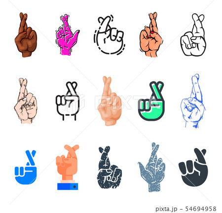 Hand Symbol Crossed Fingers