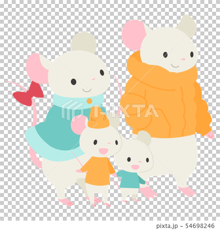 Family of four mice - Stock Illustration [54698246] - PIXTA
