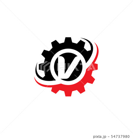 Letter V Gear Logo Design Templateのイラスト素材 [54737980] - PIXTA