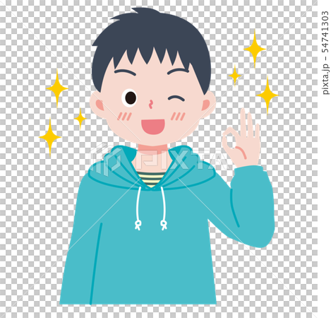 Illustration of a boy maru correct answer - Stock Illustration ...