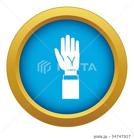 Hands up icon blue vector isolatedのイラスト素材 [54747927] - PIXTA