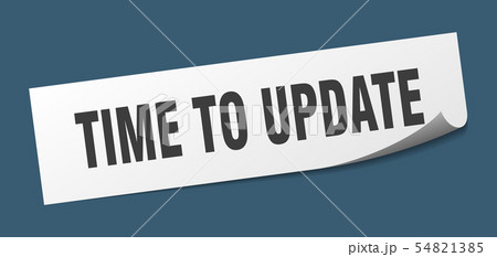 time to update sticker. time to update squareのイラスト素材 [54821385] - PIXTA