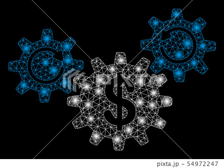 Bright Mesh Wire Frame Dollar Wheels Rotation...のイラスト素材 [54972247] - PIXTA