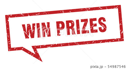win prizes sign. win prizes square speech bubble.のイラスト素材 [54987546] - PIXTA