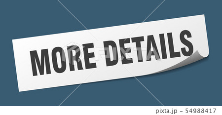 more details sticker. more details square isolatedのイラスト素材 [54988417 ...