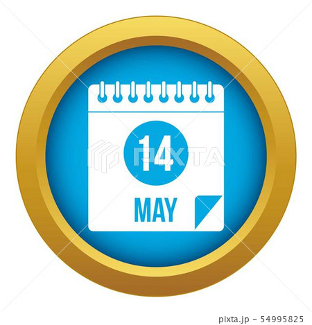 Spiral calendar page 14th of May icon blue...のイラスト素材 [54995825] - PIXTA
