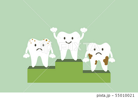 healthy tooth is winner on podium winnersのイラスト素材 [55010021] - PIXTA
