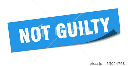not guilty sticker. not guilty square isolatedのイラスト素材 [55024768] - PIXTA