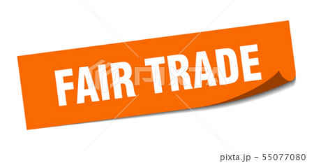 fair trade sticker. fair trade square isolatedのイラスト素材 [55077080] - PIXTA