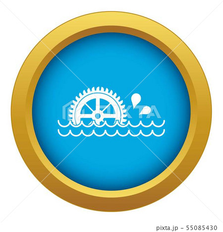 Waterwheel icon blue vector isolatedのイラスト素材 [55085430] - PIXTA