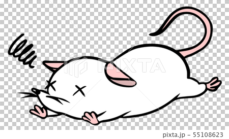 A fallen mouse (white) - Stock Illustration [55108623] - PIXTA