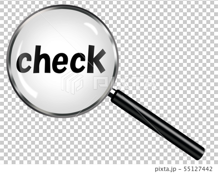 Magnifying glass check - Stock Illustration [55127442] - PIXTA