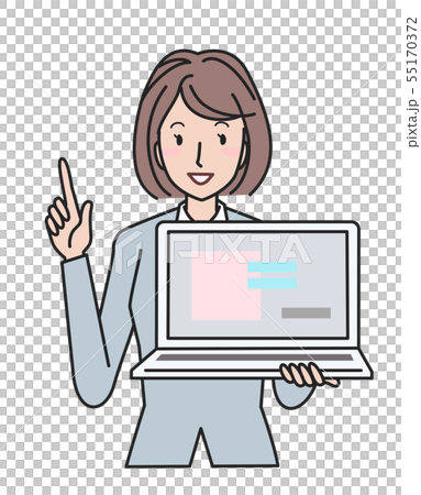 OL with a PC - Stock Illustration [55170372] - PIXTA