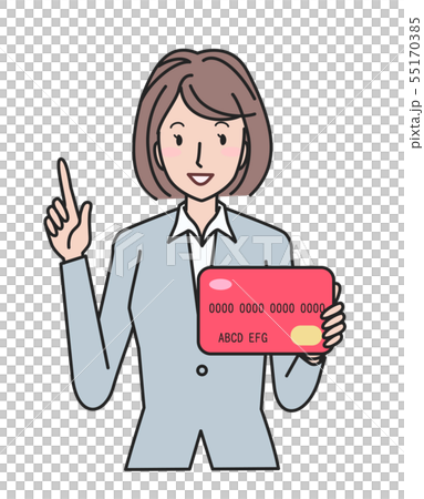 OL with a credit card - Stock Illustration [55170385] - PIXTA
