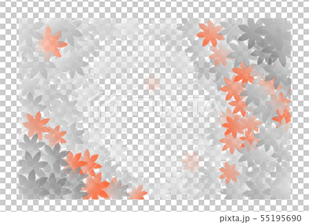Autumn leaves gray watermark - Stock Illustration [55195690] - PIXTA