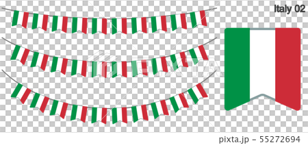 Garland of Italy flag vector data (bunting... - Stock Illustration ...