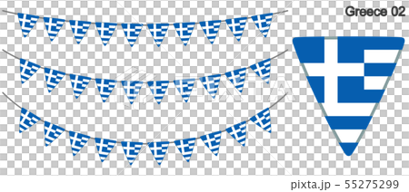 Garland of Greece flag vector data (bunting... - Stock Illustration ...
