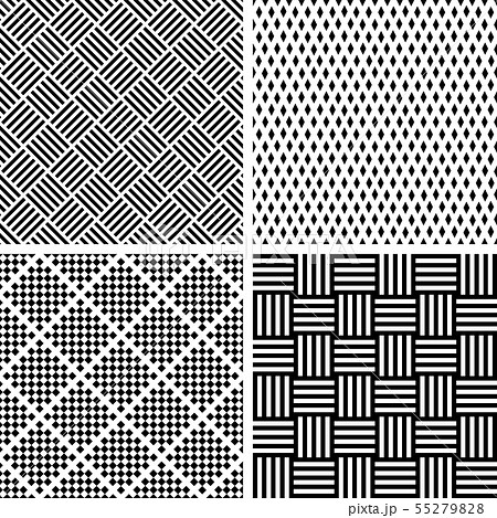 Seamless patterns set. Geometric textures.のイラスト素材 [55279828] - PIXTA