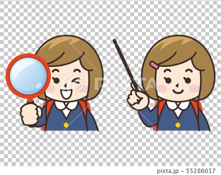 Magnifying glass and pointer stick - Stock Illustration [55286017] - PIXTA