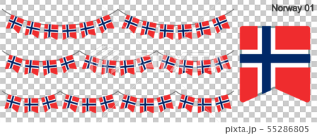 Garland of Norway flag vector data (bunting... - Stock Illustration ...