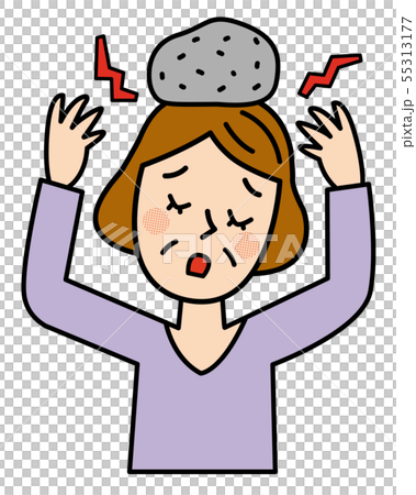 Headache head is heavy - Stock Illustration [55313177] - PIXTA