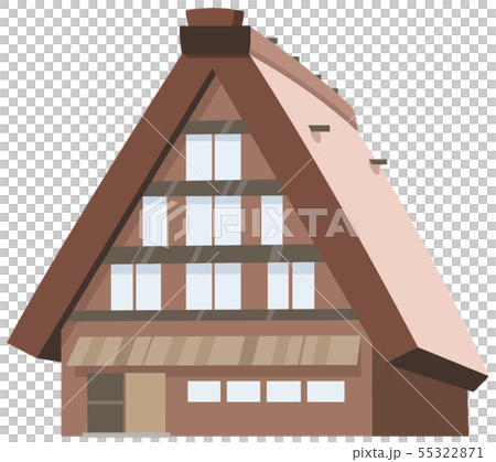 Gassho-zukuri sightseeing spot icon series - Stock Illustration ...