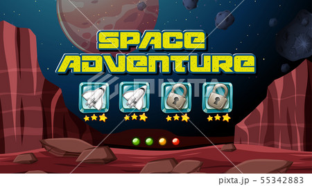 Space adventure game backgroundのイラスト素材 [55342883] - PIXTA