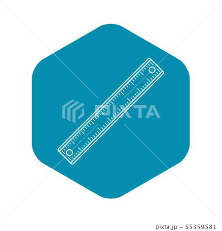 Ruler, rectangular shape icon, outline styleのイラスト素材 [55359581] - PIXTA