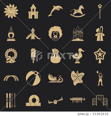 Childish icons set, simple styleのイラスト素材 [55361619] - PIXTA