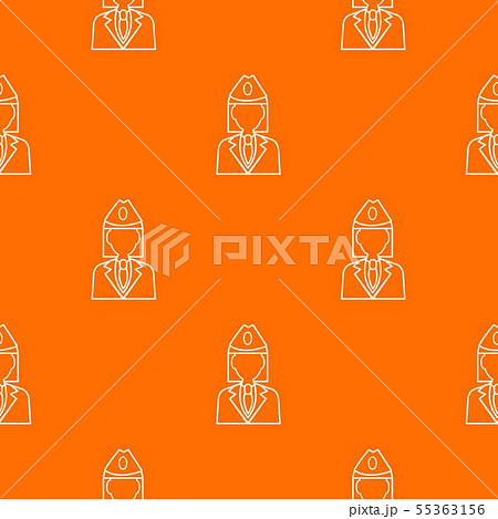 Train conductor pattern vector orangeのイラスト素材 [55363156] - PIXTA